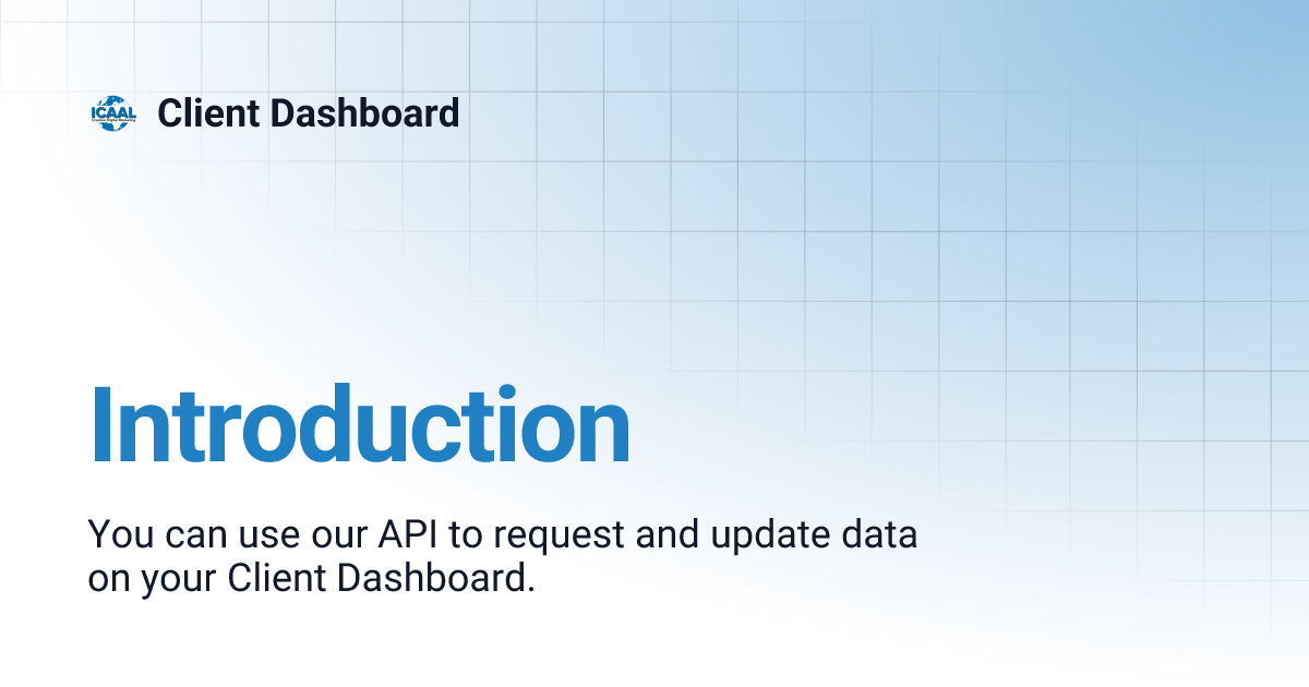 Introduction | Client Dashboard